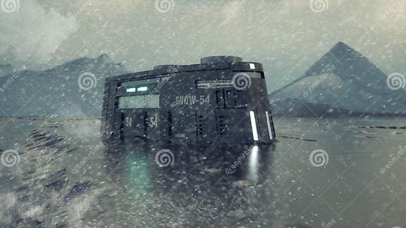Icebreaker Train and Concept Stock Illustration - Illustration of ...