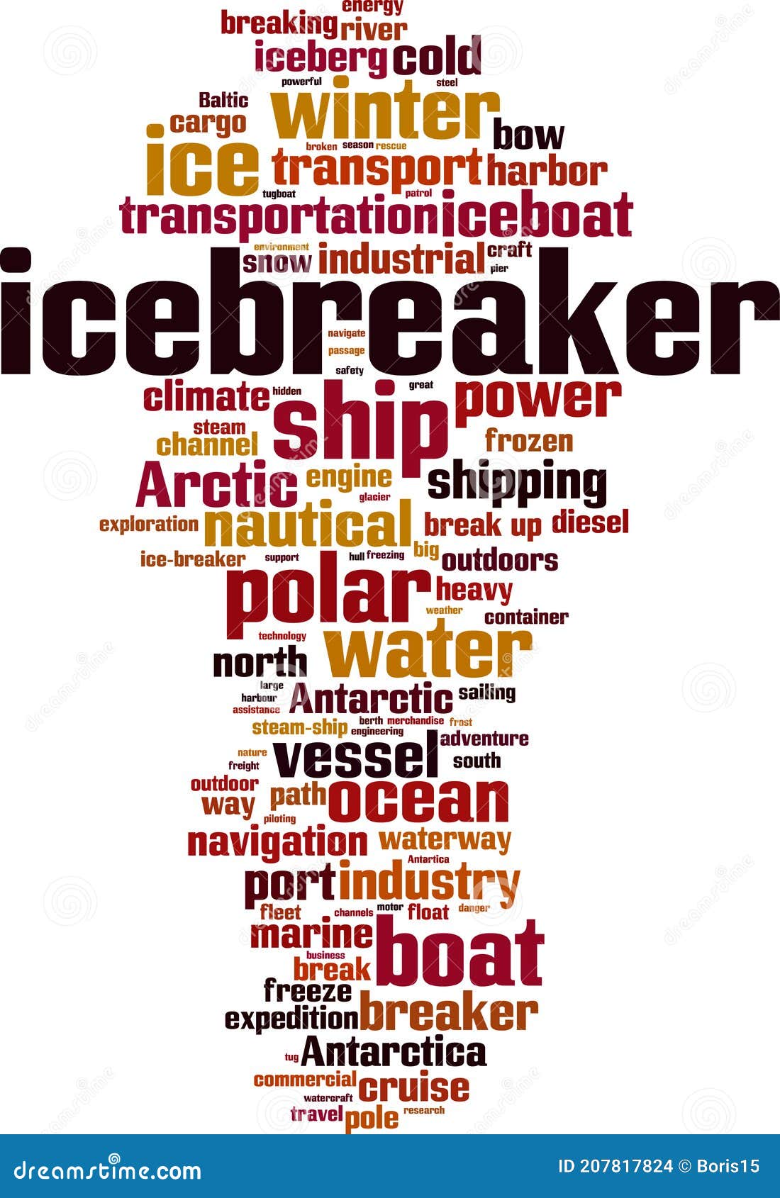 Icebreaker word cloud stock vector. Illustration of word - 207817824