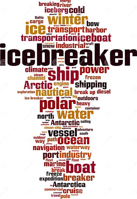 Icebreaker word cloud stock vector. Illustration of word - 207817824