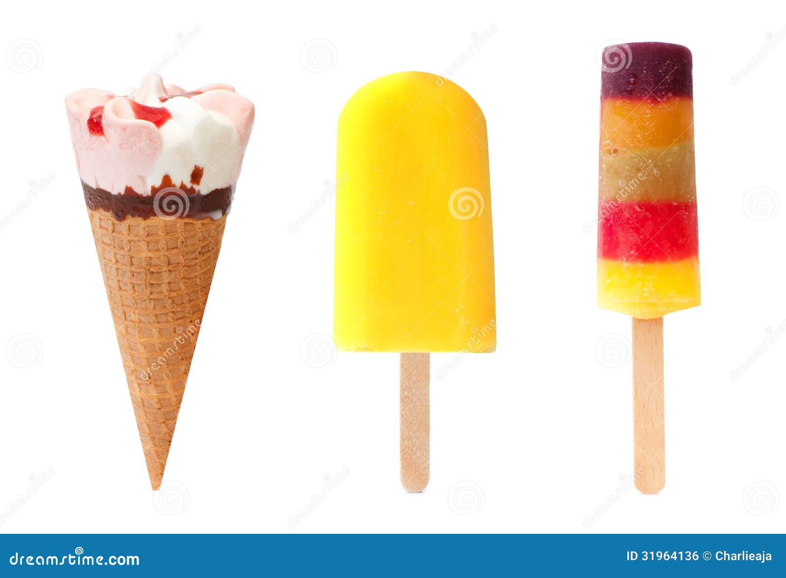 Icecream and popsicles stock photo. Image of background - 31964136