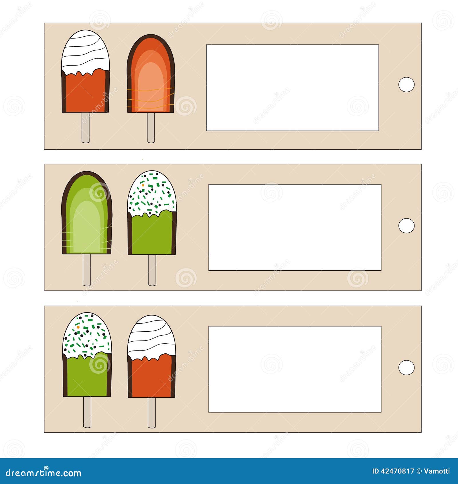 Icecream tags stock vector. Illustration of creative - 42470817