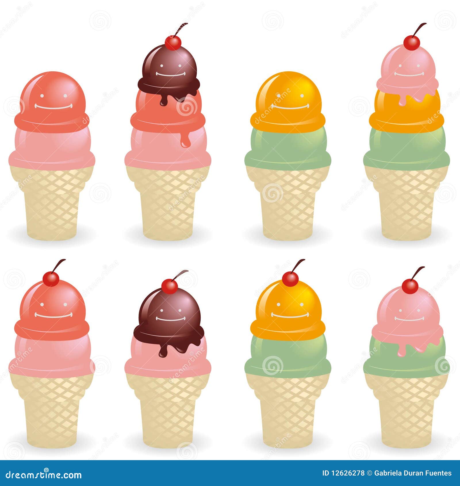 IceCreamFaces stock vector. Illustration of container - 12626278