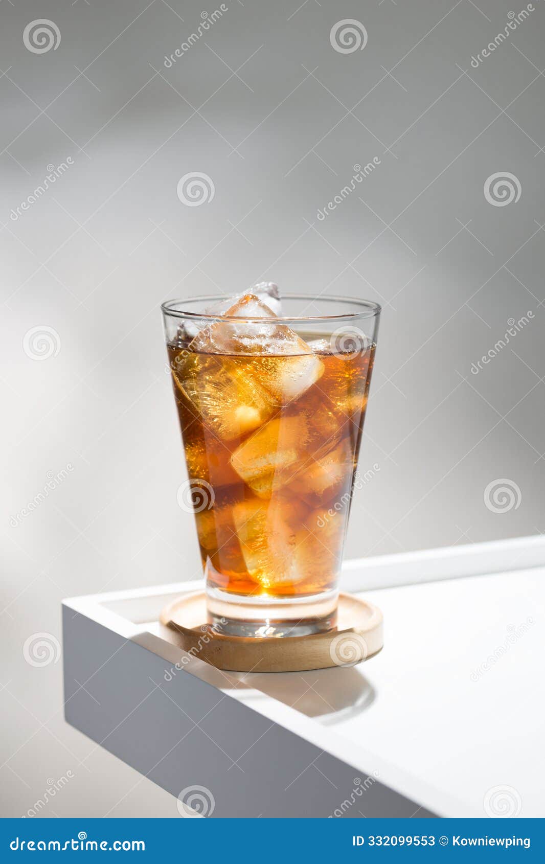 An Iced Americano in Clear Glass, Simple Elegance Stock Image - Image ...
