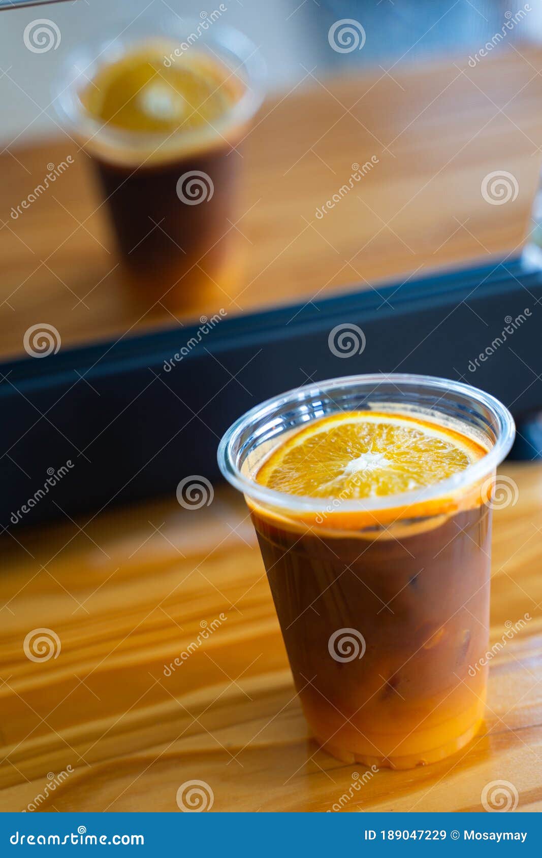 Iced Black Coffee with Orange Juice Recipe Stock Image - Image of shop ...