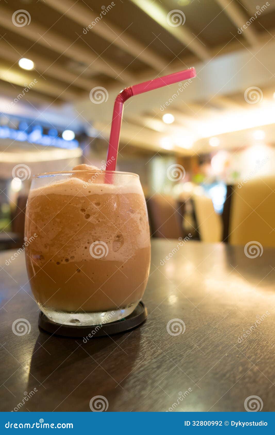 Iced Blended Frappe Coffee in Cafe Stock Photo - Image of delicious ...