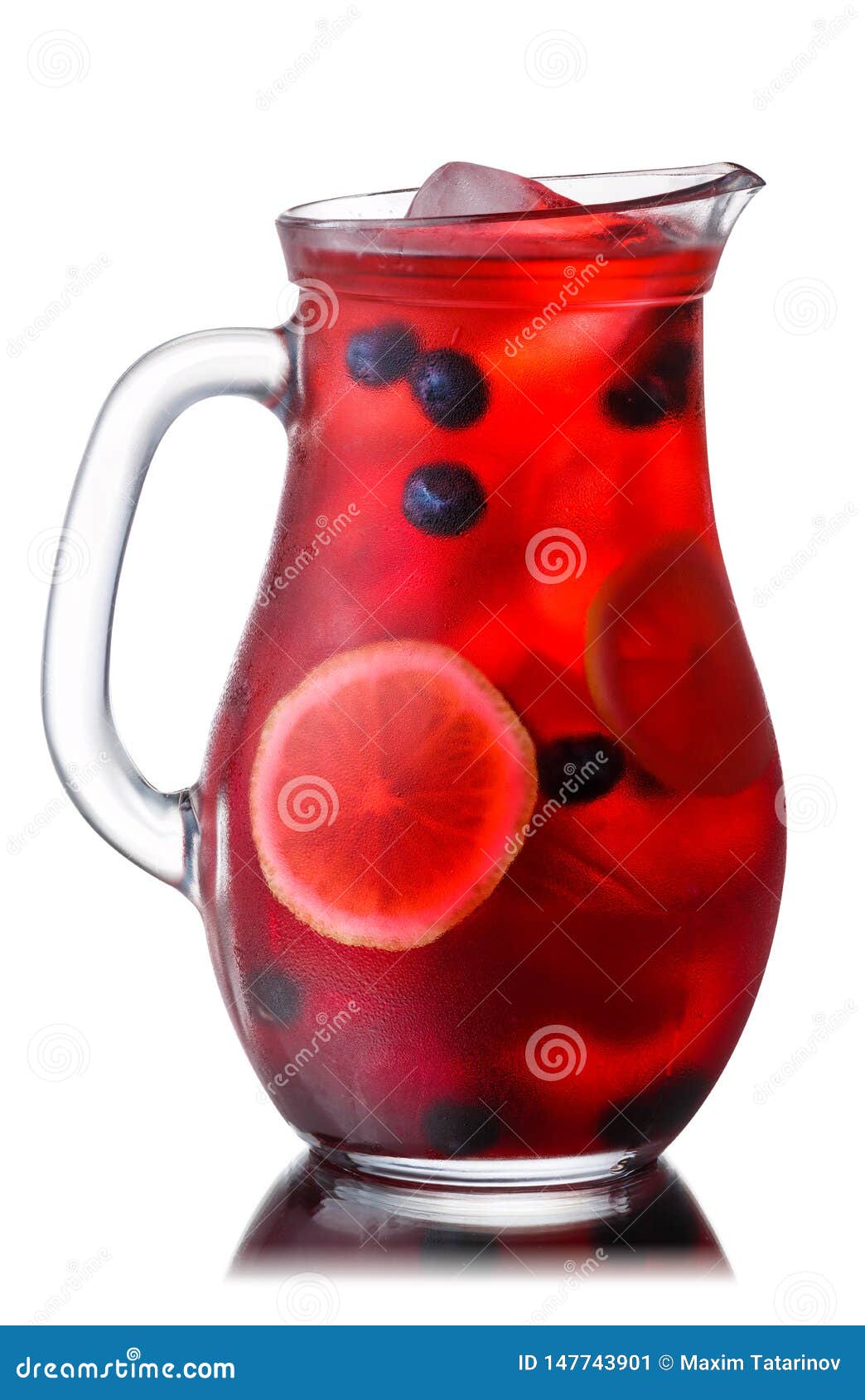 Iced Blueberry Lemonade Pitcher, Paths Stock Image - Image of lemon ...