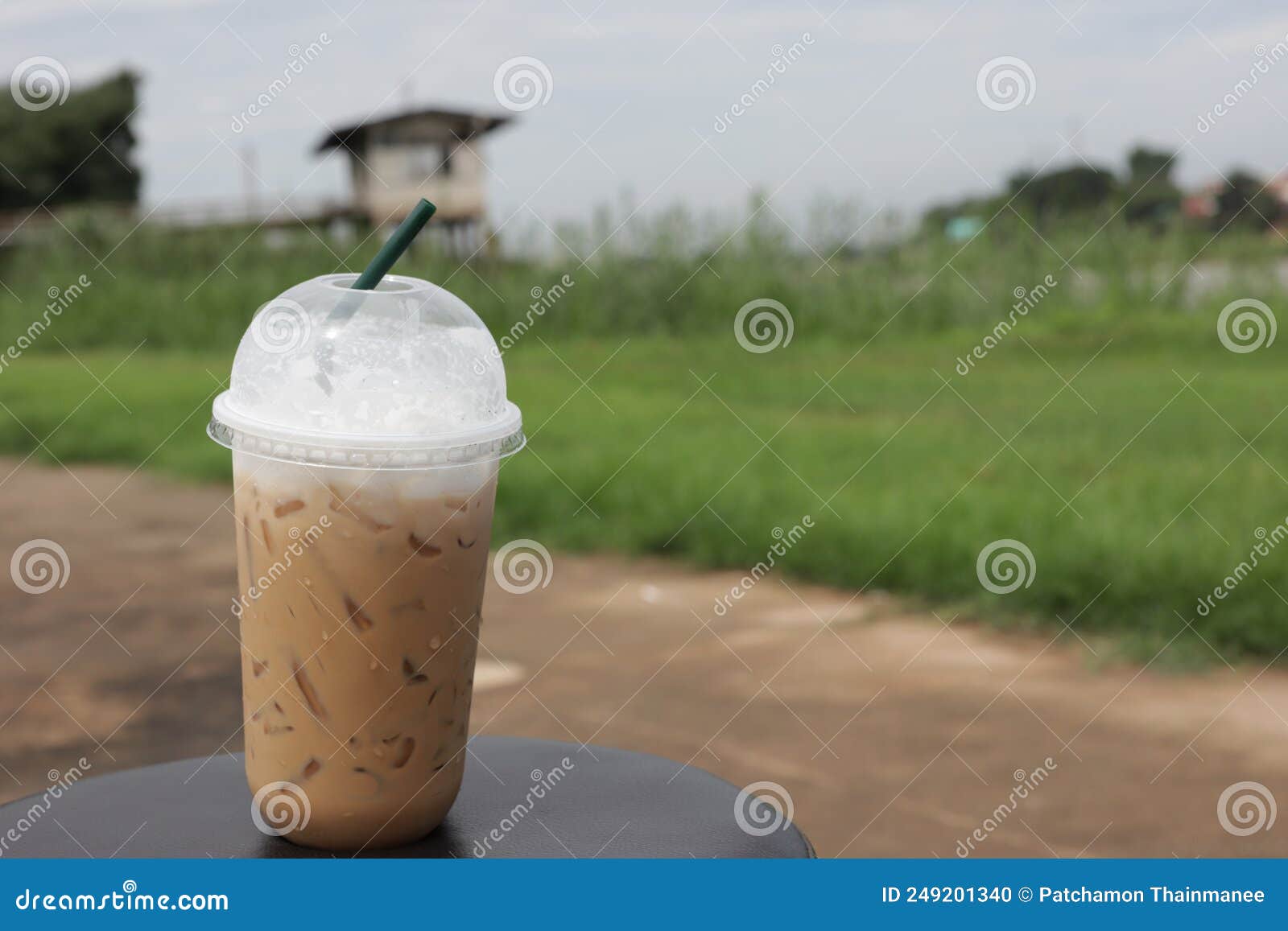 Iced Cappuccino in a Take-home Plastic Cup. Stock Photo - Image of meal ...