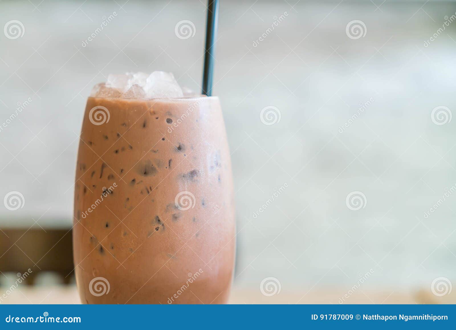Iced Chocolate On Wood Background Stock Image | CartoonDealer.com #56438245