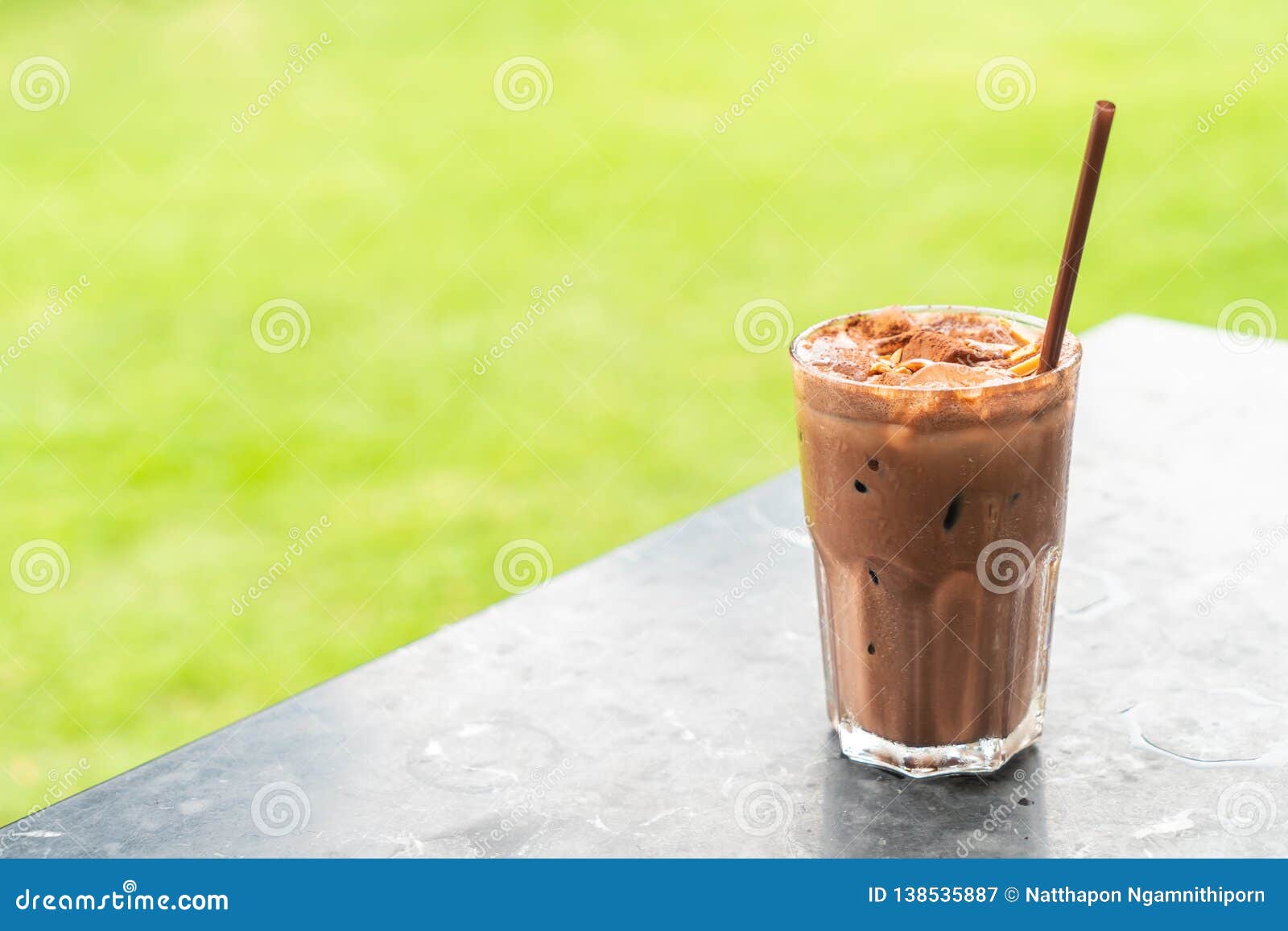 Iced chocolate milkshake stock image. Image of dairy - 138535887