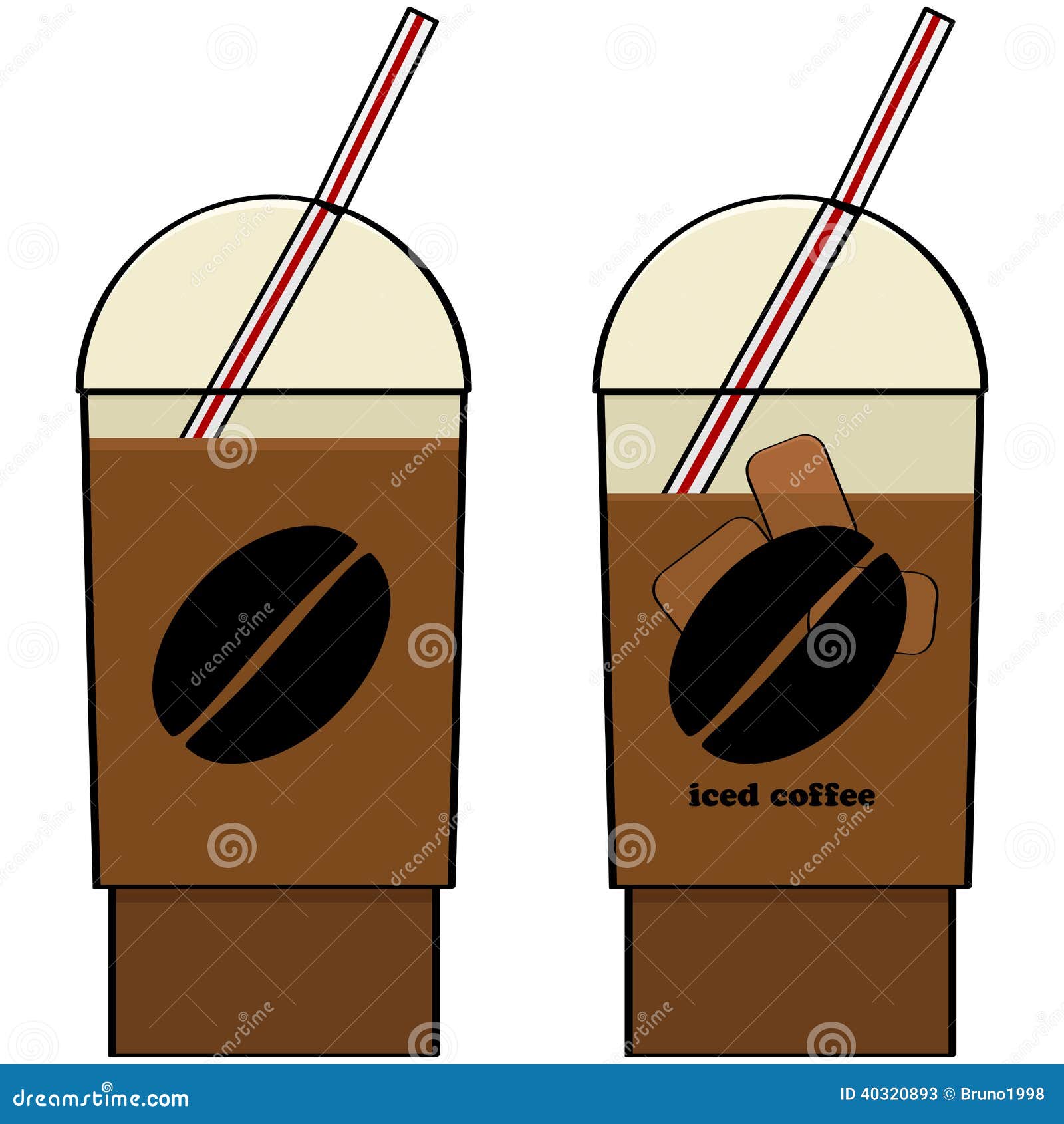 Iced coffee stock vector. Illustration of caffeine, cartoon - 40320893