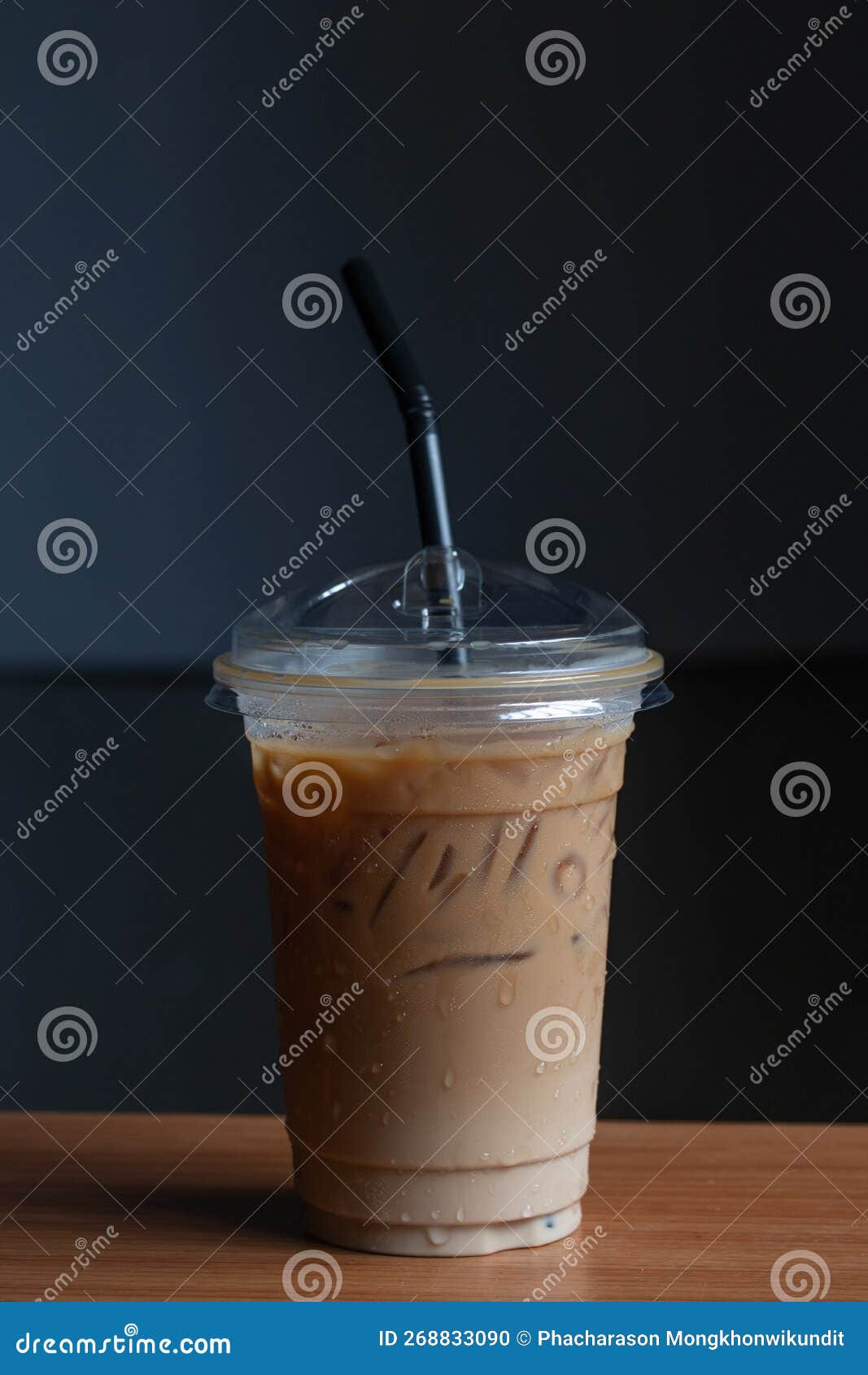 Iced Coffee in Clear Plastic Cup Stock Photo - Image of disposable ...