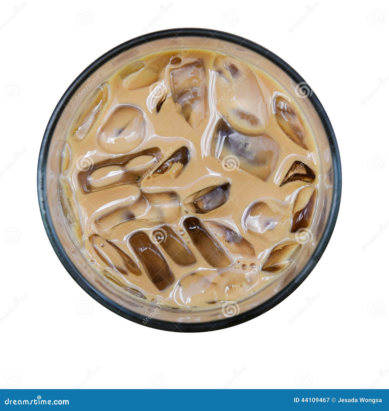 Iced coffee in glass stock image. Image of drink, latte - 44109467