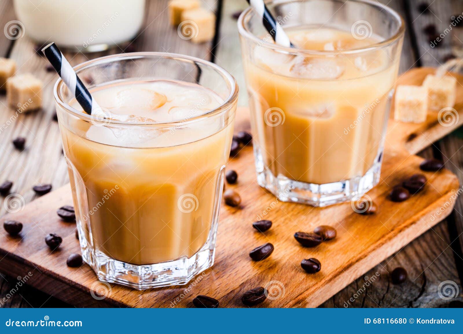 Iced coffee in glass stock photo. Image of glass, cocktail - 68116680