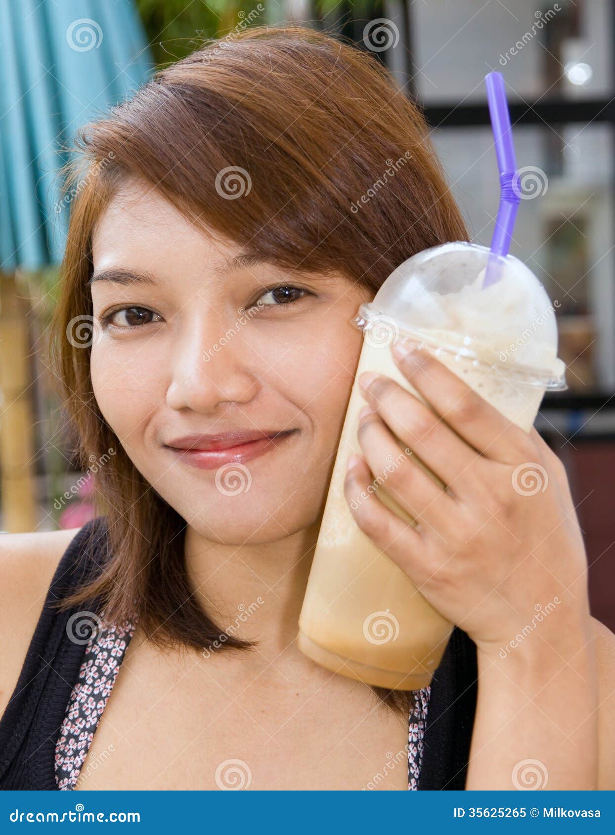 Iced coffee stock image. Image of concept, face, beauty - 35625265