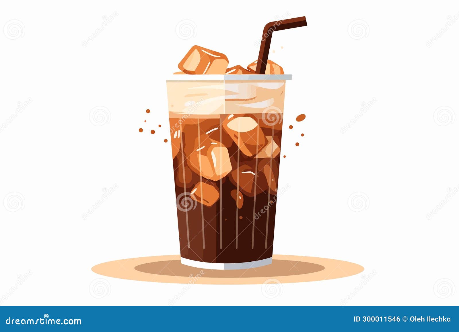Iced Coffee Isolated Vector Style Illustration Stock Vector ...