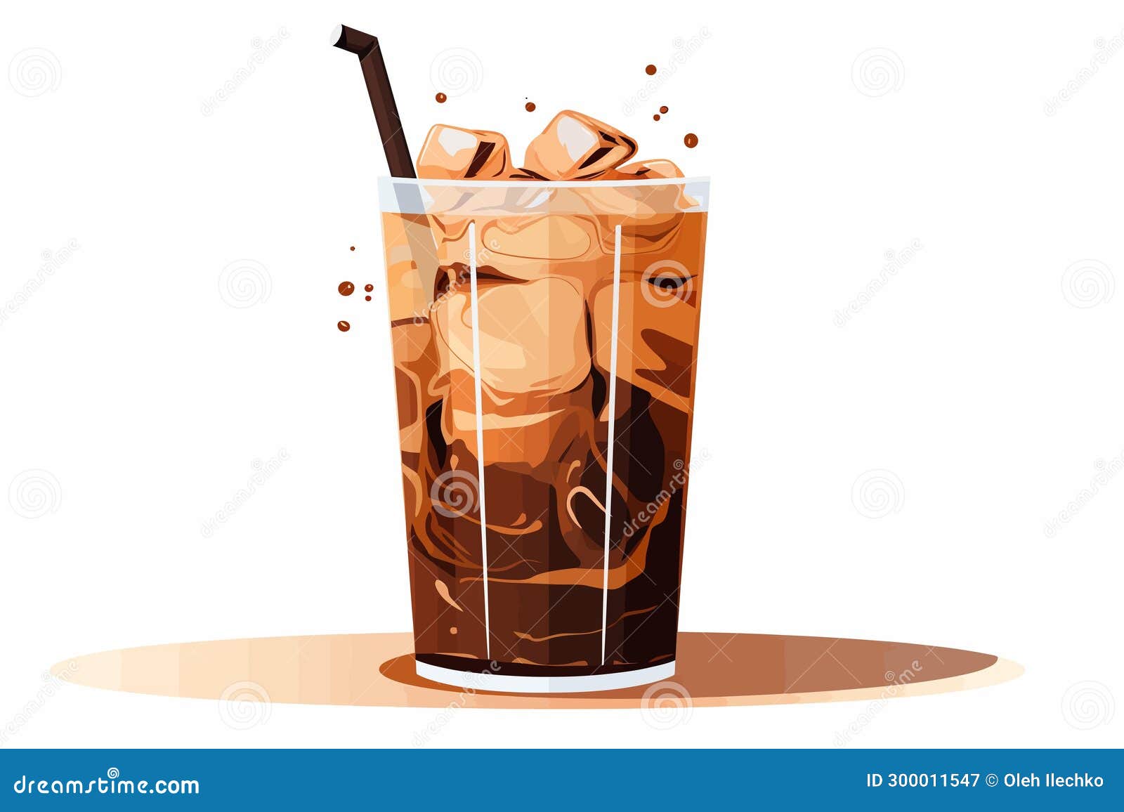 Iced Coffee Isolated Vector Style Illustration Stock Vector ...