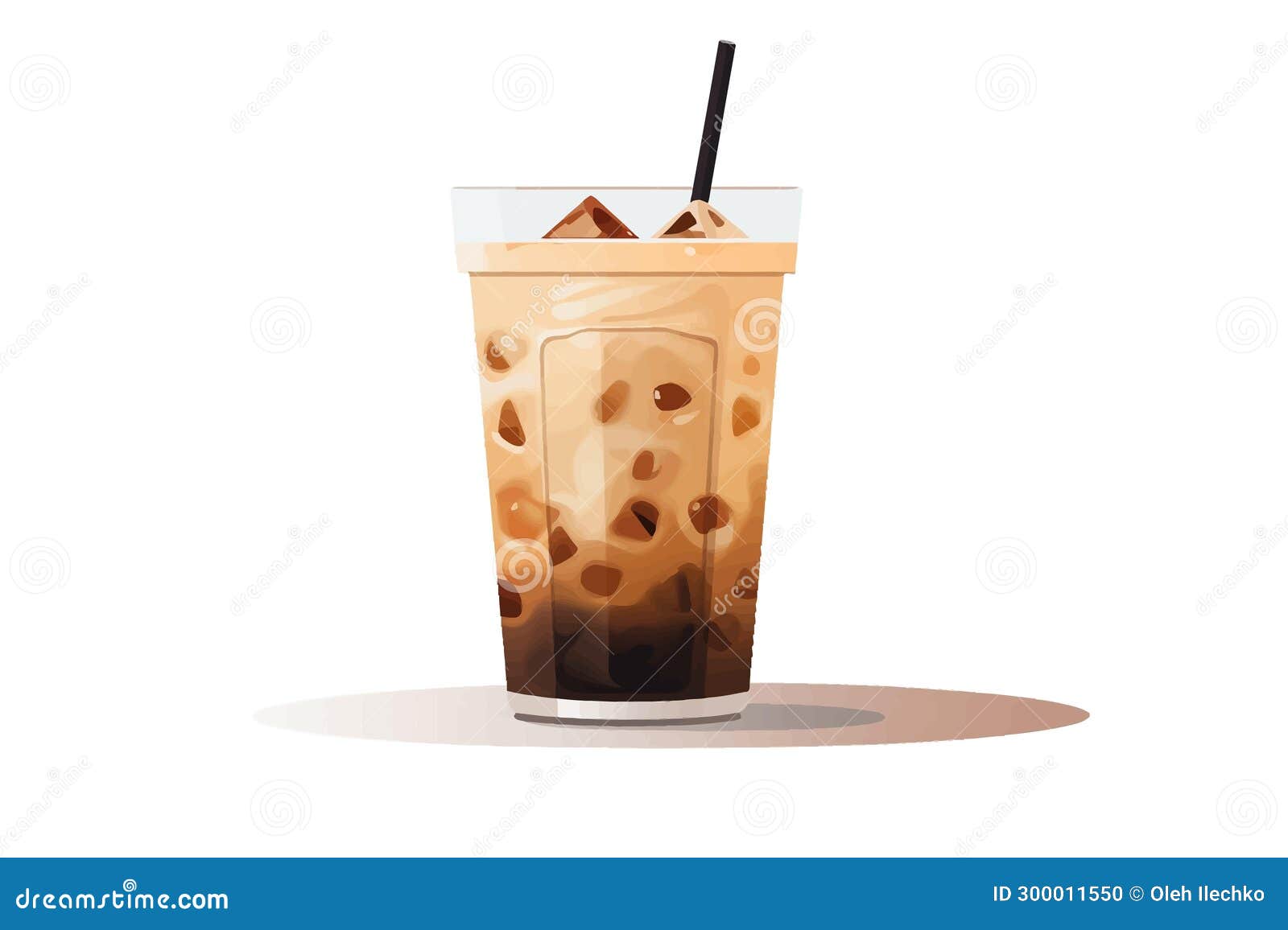 Iced Coffee Isolated Vector Style Illustration Stock Vector ...