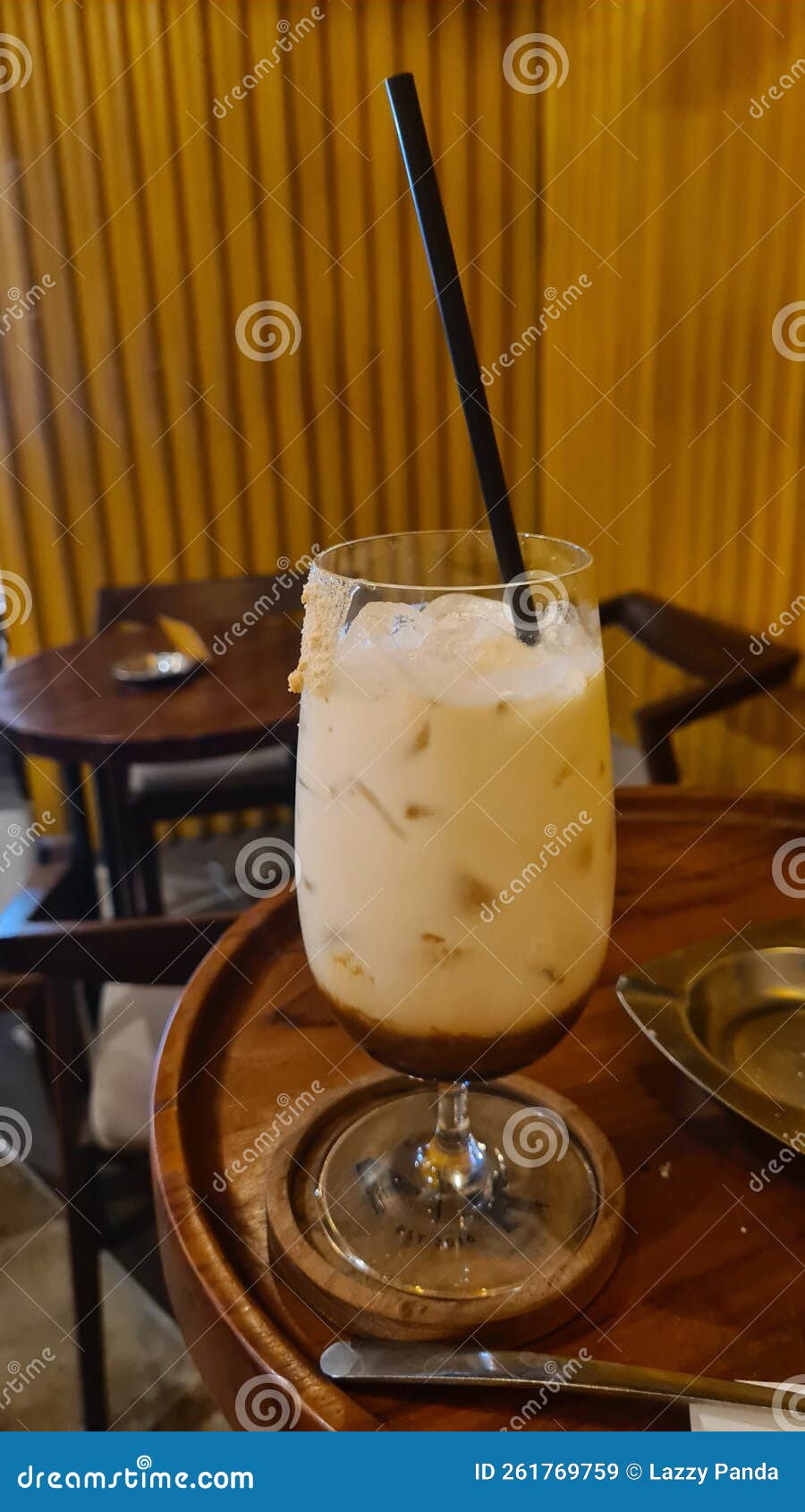 Iced Coffee Milk Drink Flavored with Peanuts Stock Image - Image of ...