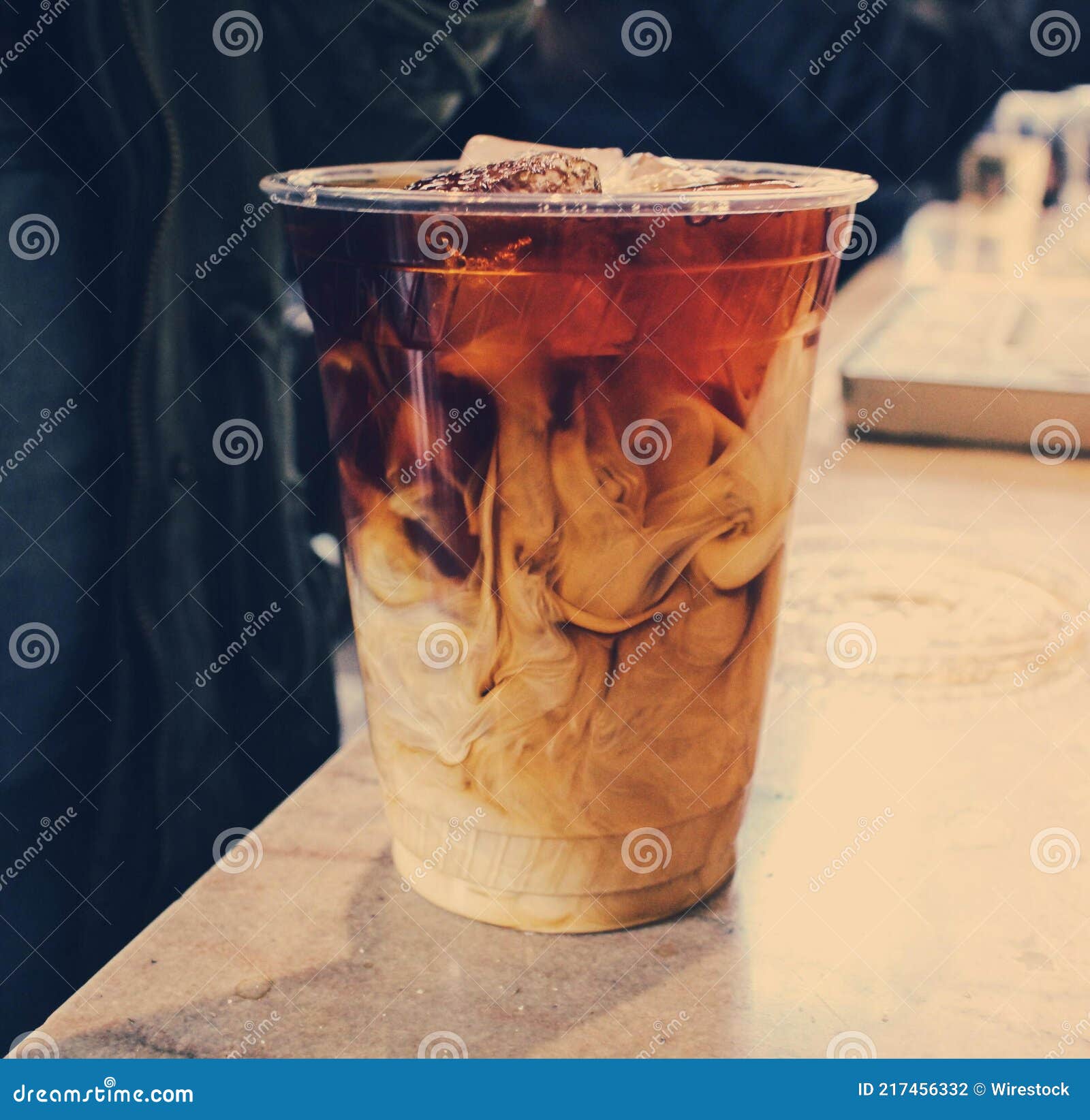 Iced Coffee Mixing at Cafe stock photo. Image of drink - 217456332