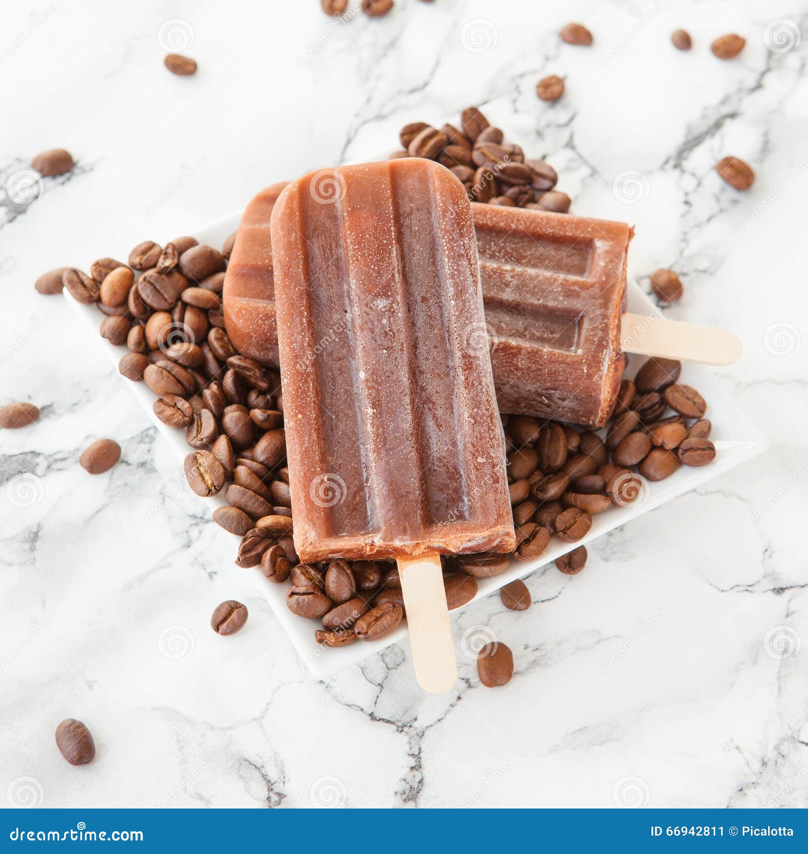 Iced coffee popsicles stock image. Image of popsicle - 66942811