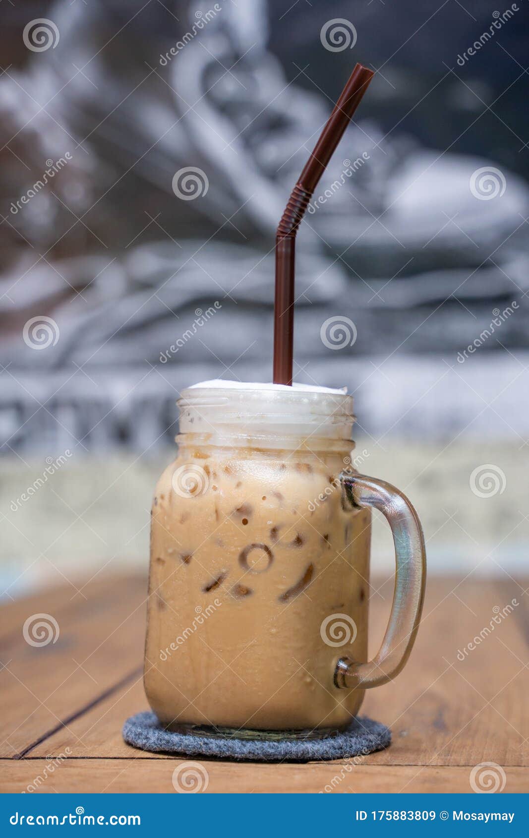 Iced coffee ready to drink stock image. Image of cafe - 175883809
