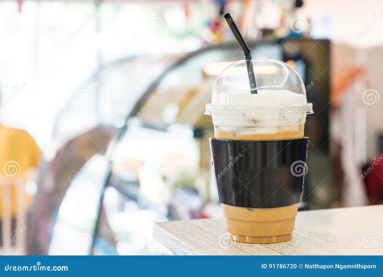 Iced coffee stock photo. Image of served, cafe, glass - 91786720