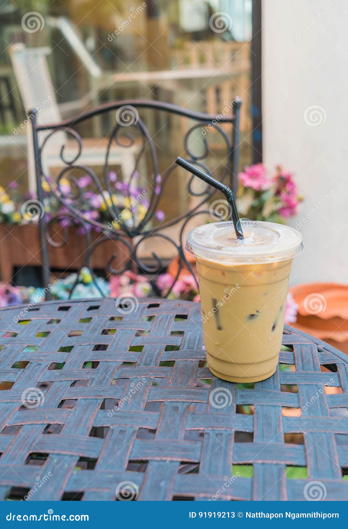 Iced coffee stock image. Image of shake, served, brown - 91919213