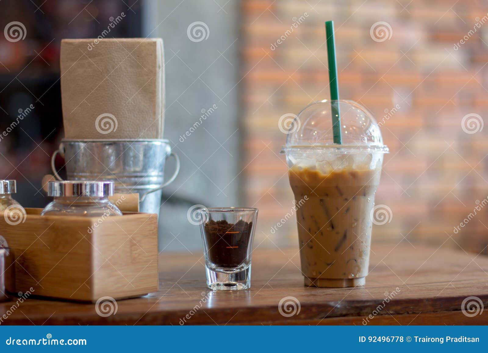 Iced coffee stock photo. Image of latte, cappuccino, frappe - 92496778