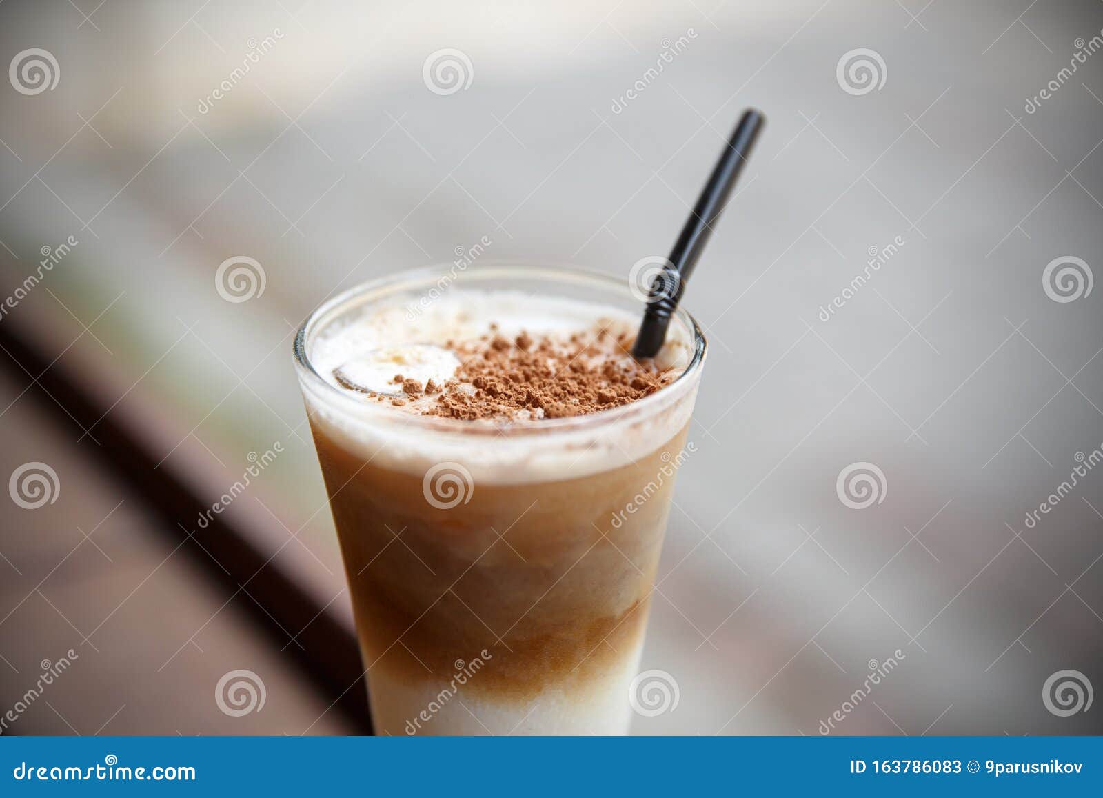 Iced Coffee on Summer Terrace of the Cafe Stock Image - Image of coffee ...