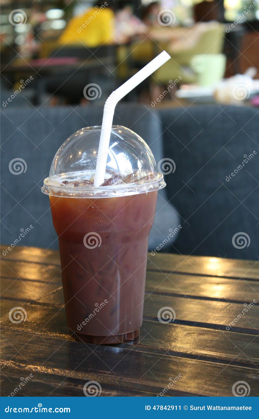Iced coffee on table stock image. Image of foam, awaken - 47842911