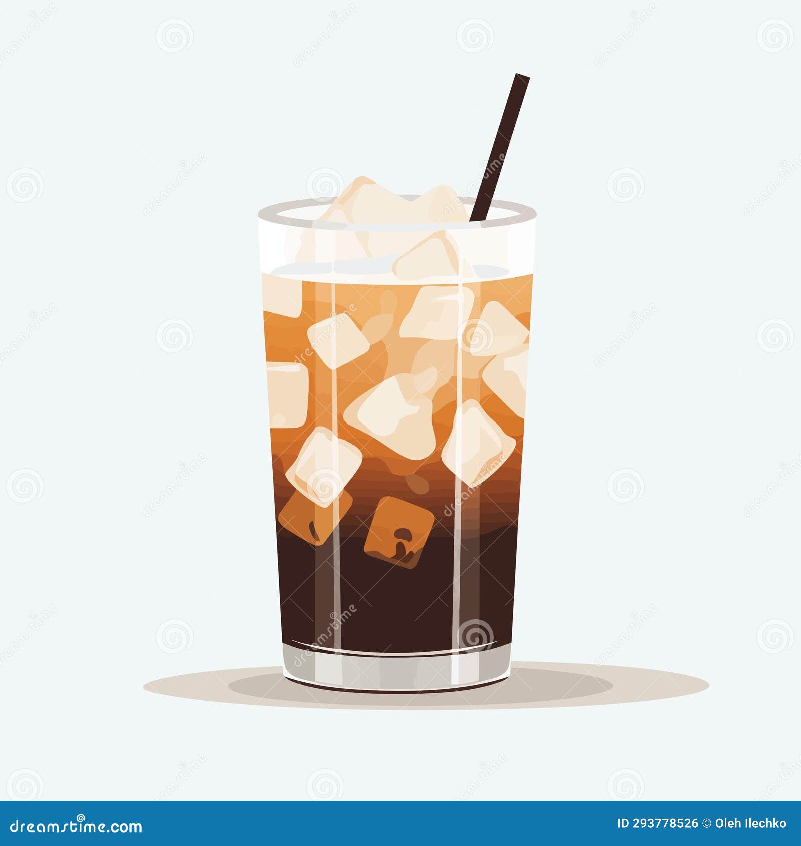 Iced Coffee Vector Flat Minimalistic Isolated Illustration Stock Vector ...