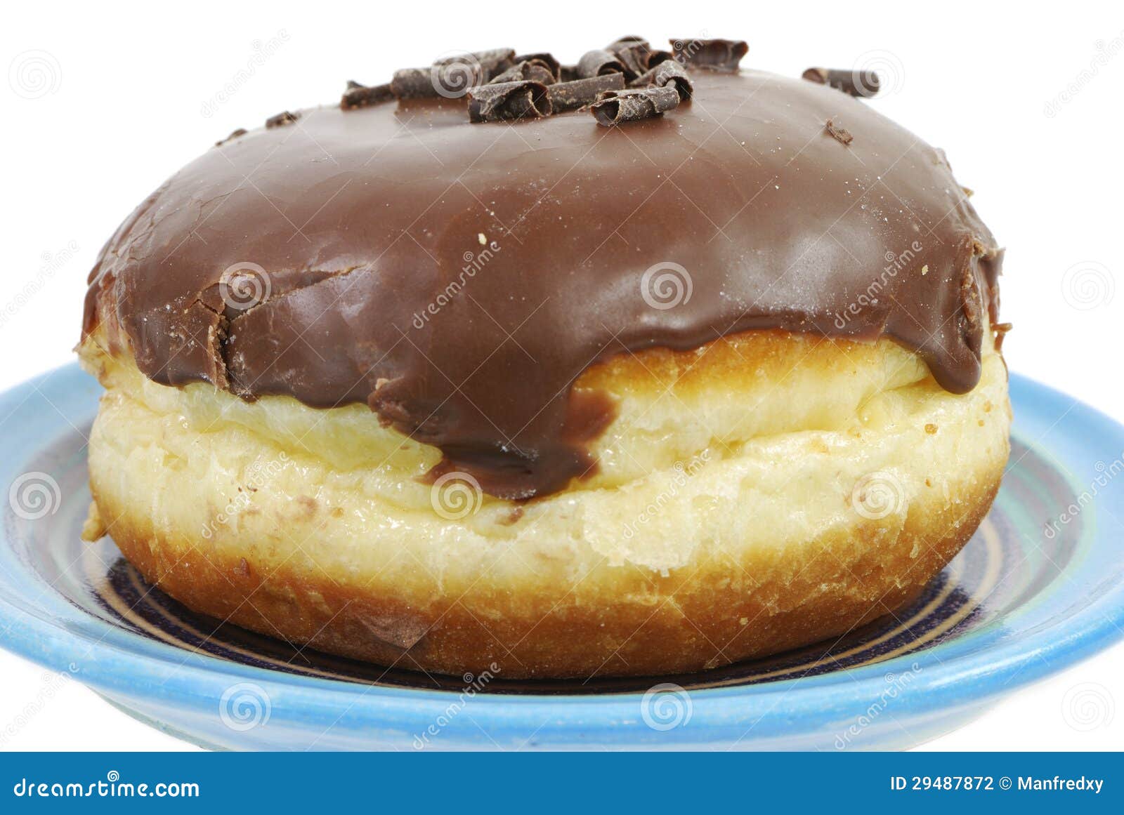 Iced Doughnut stock photo. Image of brown, plate, donut - 29487872