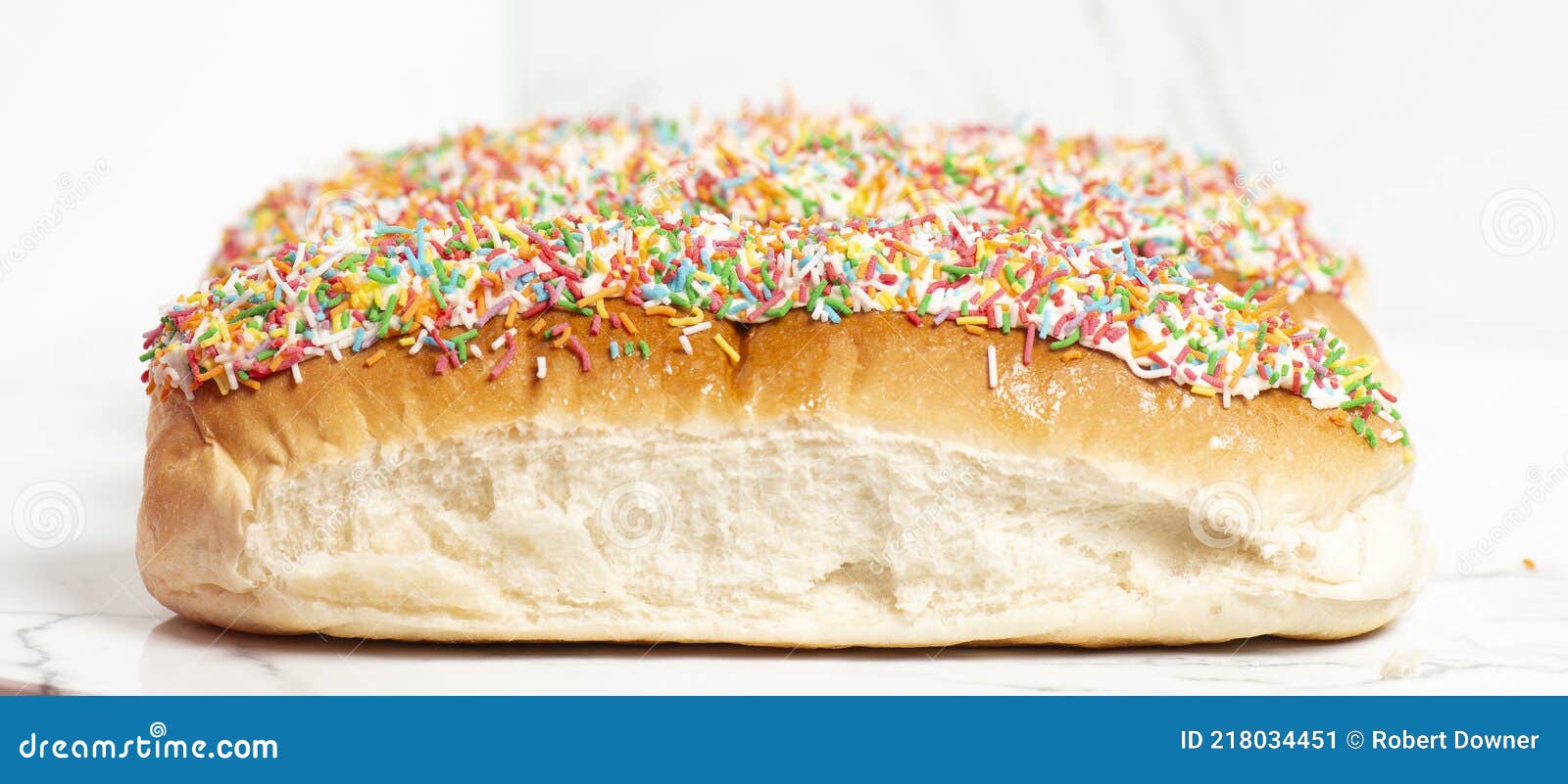 Iced Finger Buns with Sprinkles Stock Image - Image of bakery, aussie ...
