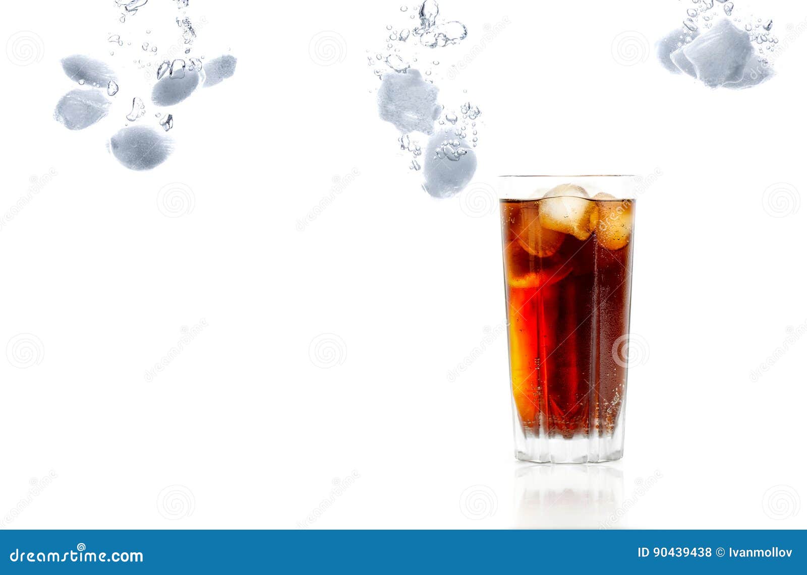 Iced Glass of Carbonated Refreshing Drink Stock Photo - Image of fizzy ...