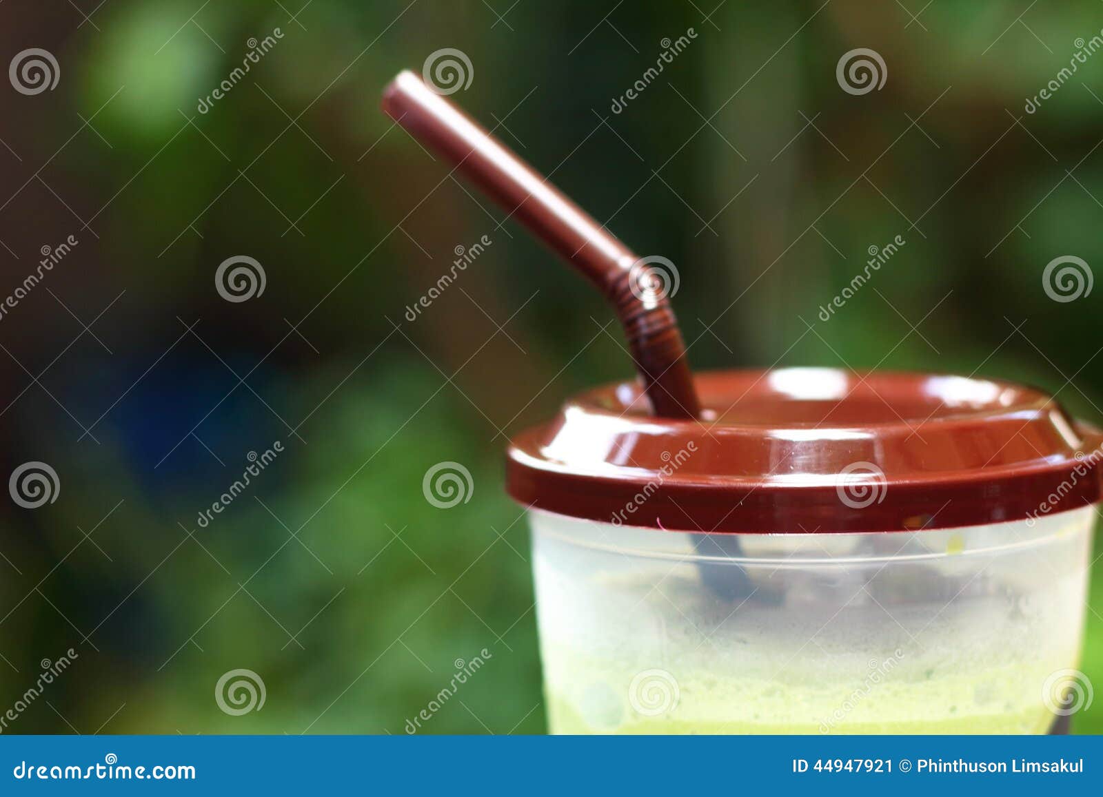 Iced Green Tea or Green Tea Smoothie Stock Image - Image of dessert ...