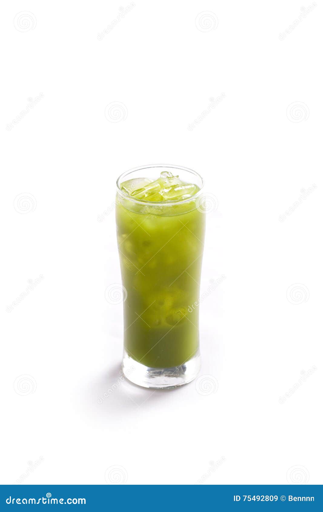 Iced Green tea stock image. Image of cafe, fresh, japanese - 75492809