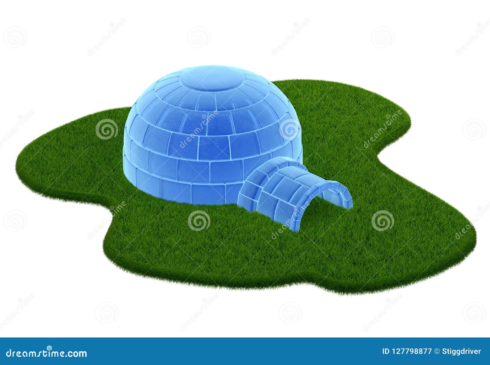 Iced Igloo Isolated on White Background Stock Illustration ...