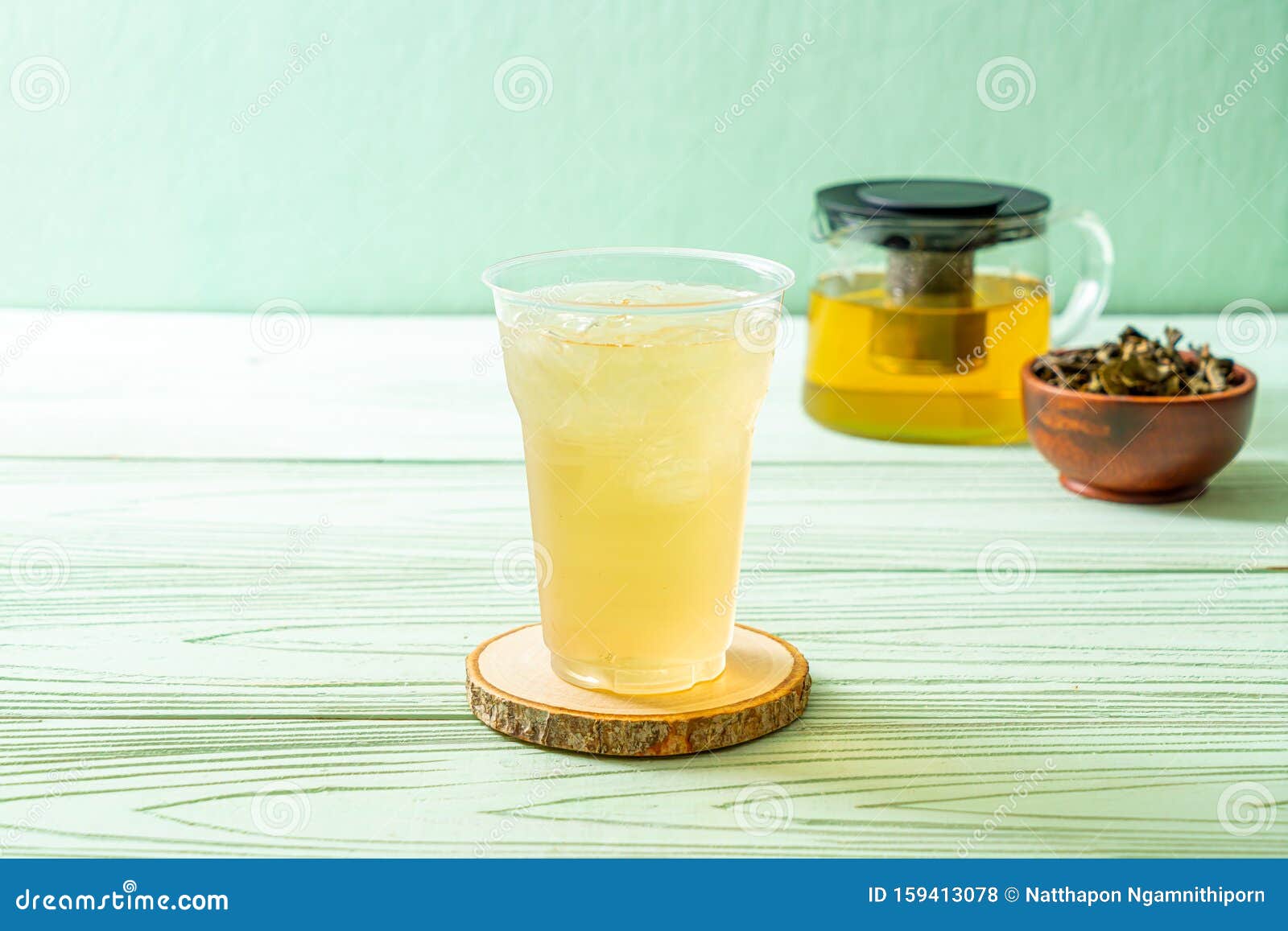 Iced jasmine tea stock photo. Image of food, healthy - 159413078