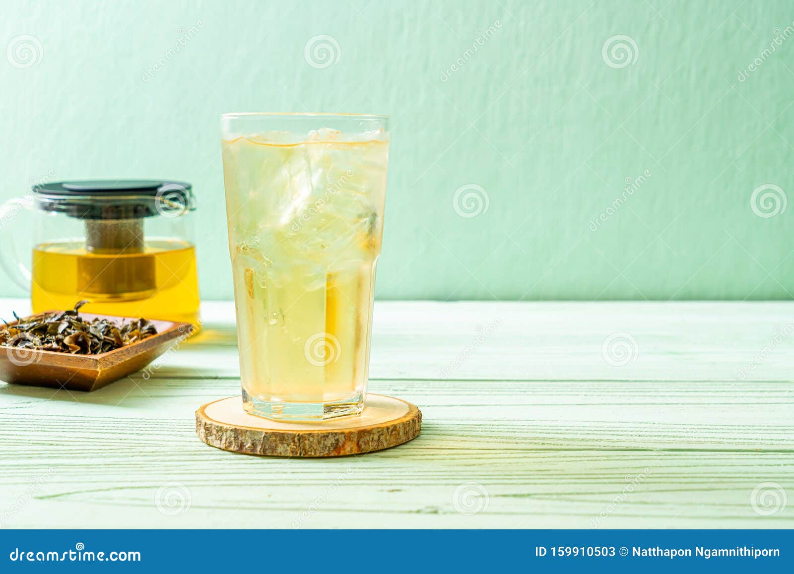 Iced jasmine tea stock image. Image of glass, iced, isolated - 159910503