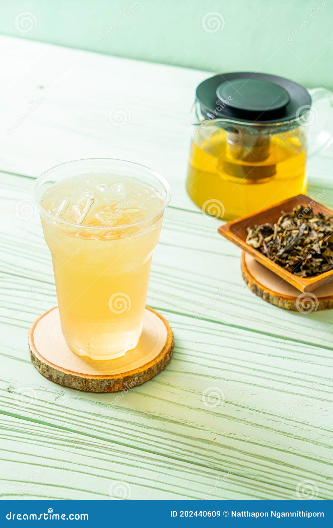 Iced jasmine tea stock image. Image of leaf, healthy - 202440609