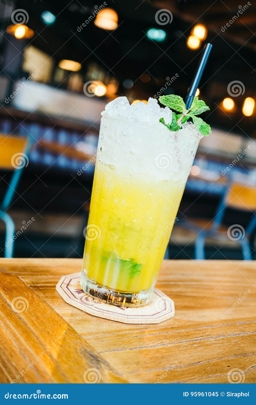 Iced Juice Cocktail Drinking Glass Stock Image - Image of cocktails ...