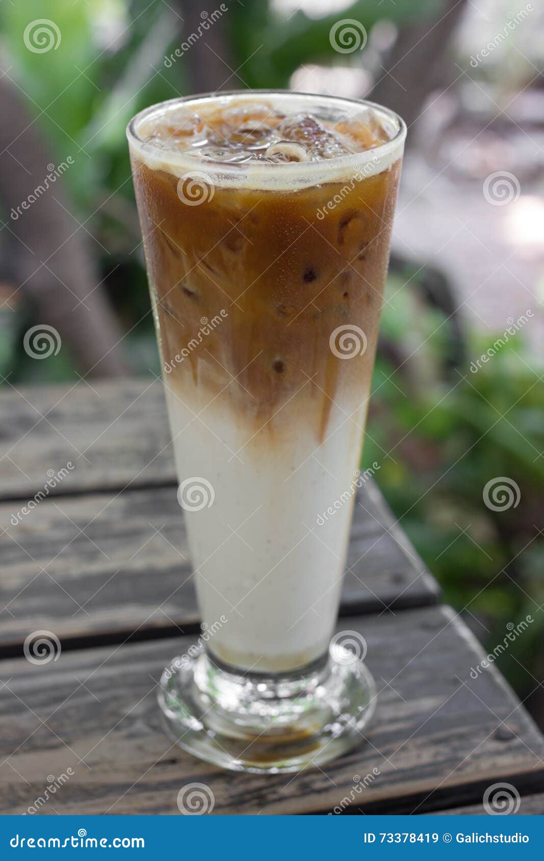 Iced latte coffee stock image. Image of drink, caffeine - 73378419