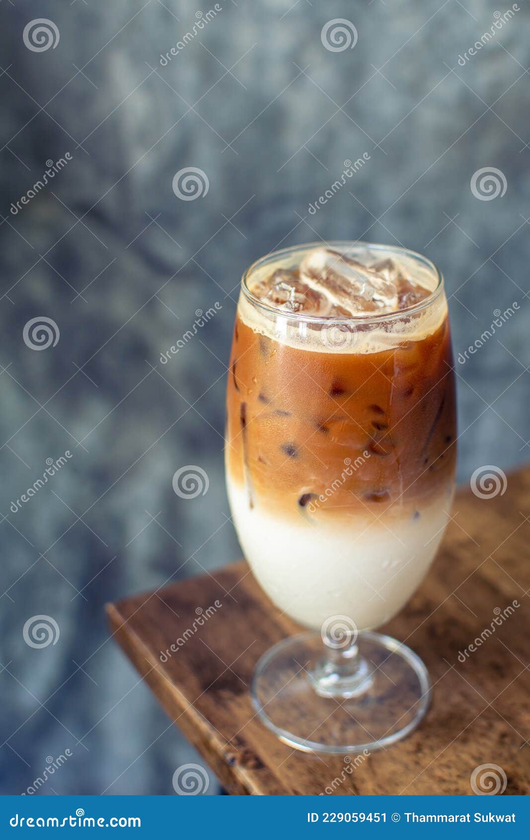 Iced latte stock image. Image of beverage, brew, espresso - 229059451