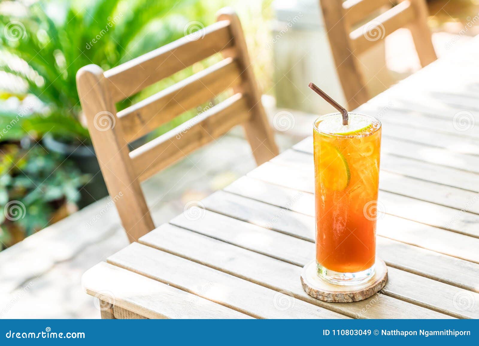 Iced lemon tea stock image. Image of healthy, food, yellow - 110803049