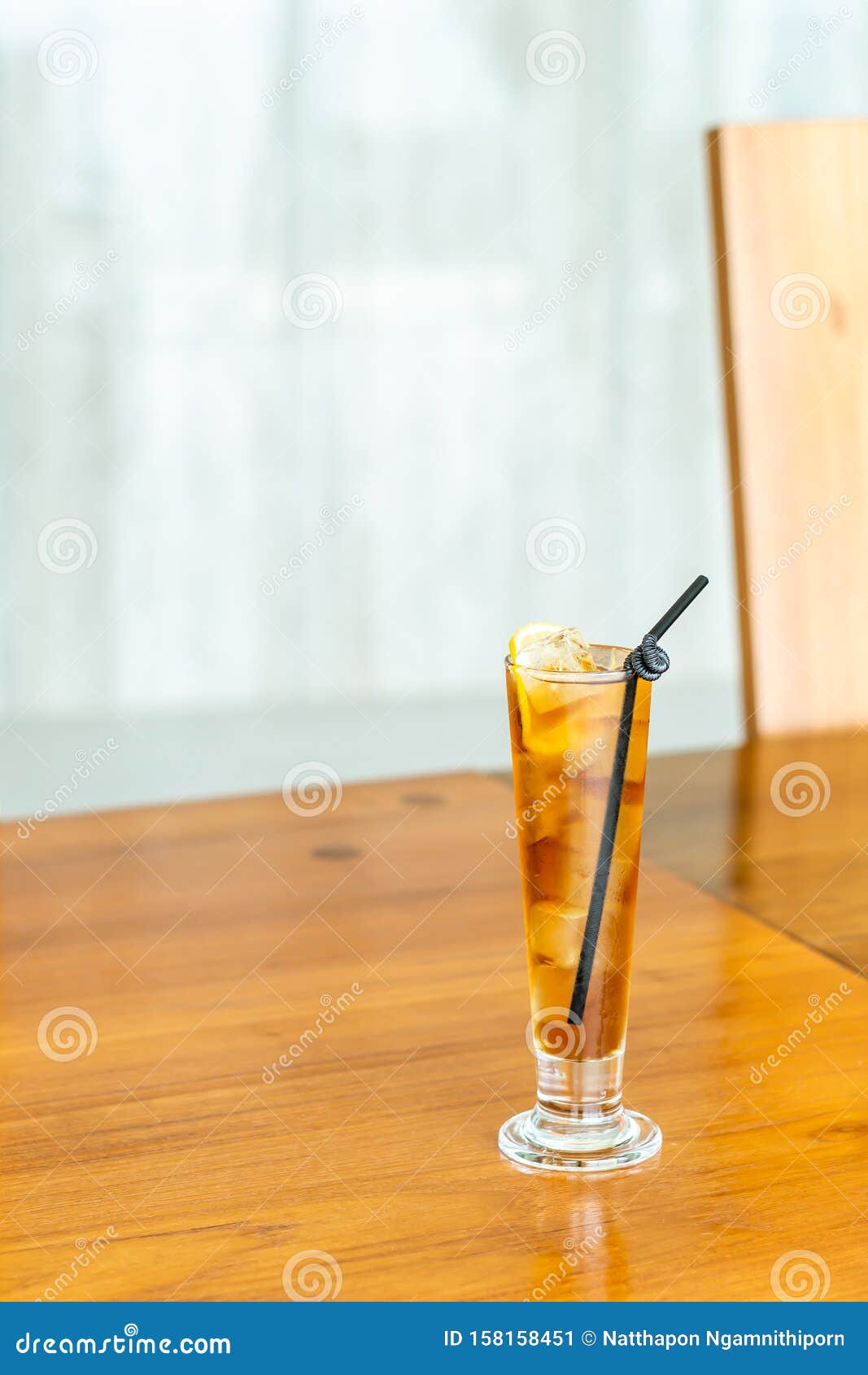 Iced lemon tea glass stock image. Image of food, life - 158158451