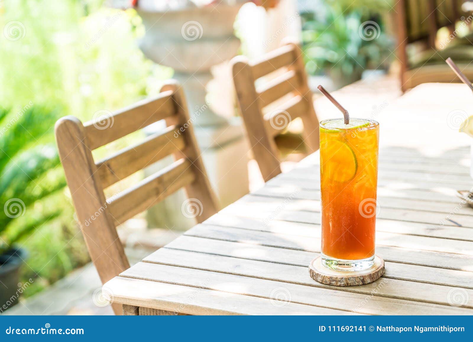 Iced Tea With Lemon. Mint Leaves And Melted Ice Cubes Stock Image ...