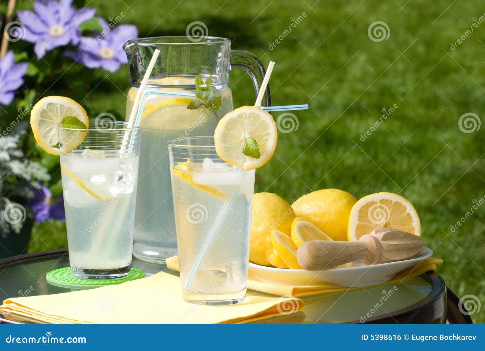 Iced lemonade stock photo. Image of food, drinks, citrus - 5398616
