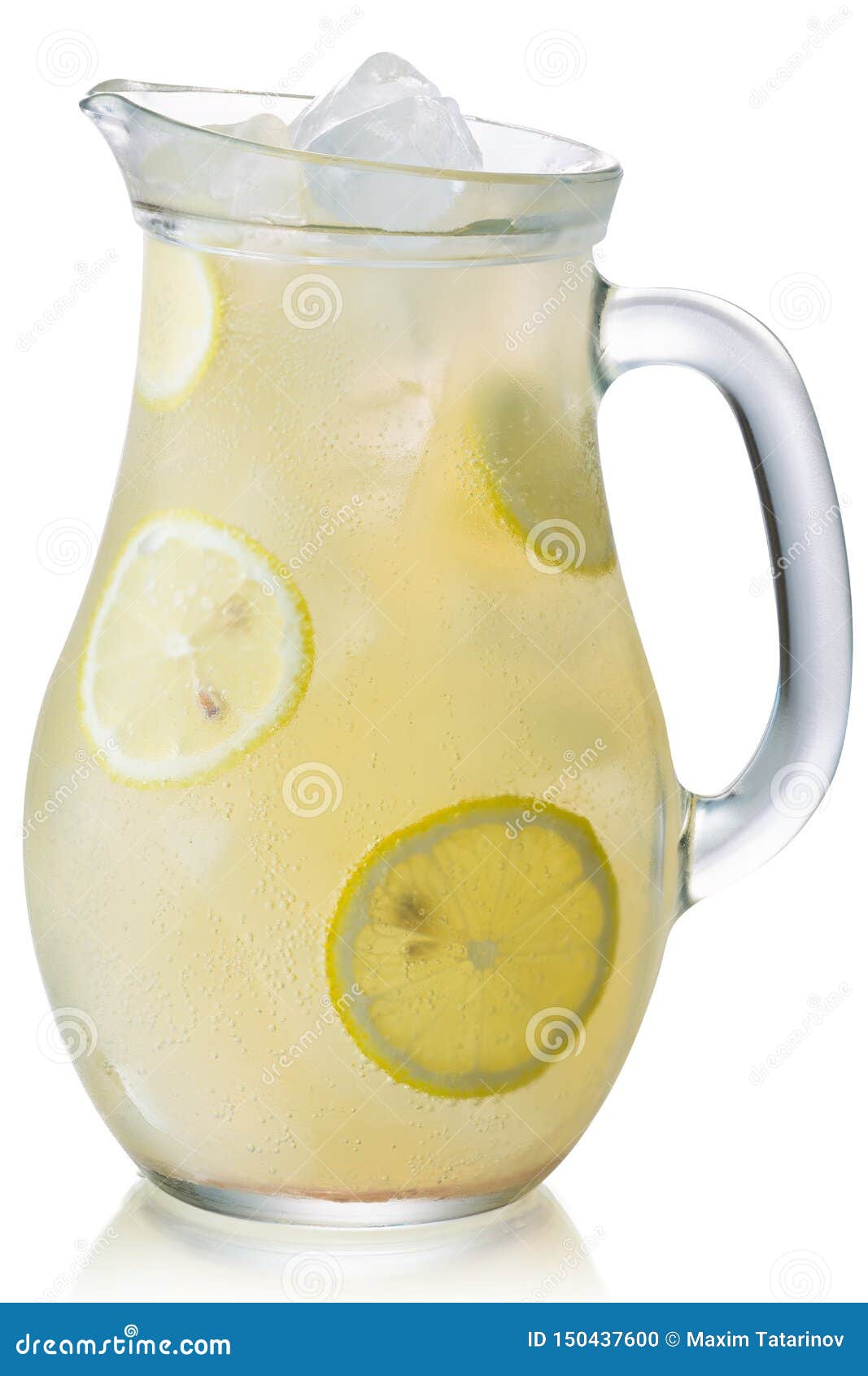 Iced Lemonade Pitcher Isolated, Paths Stock Photo - Image of pitcher ...