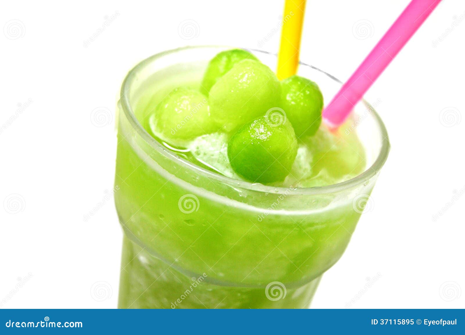 Iced melon smoothies stock image. Image of glass, mixed - 37115895