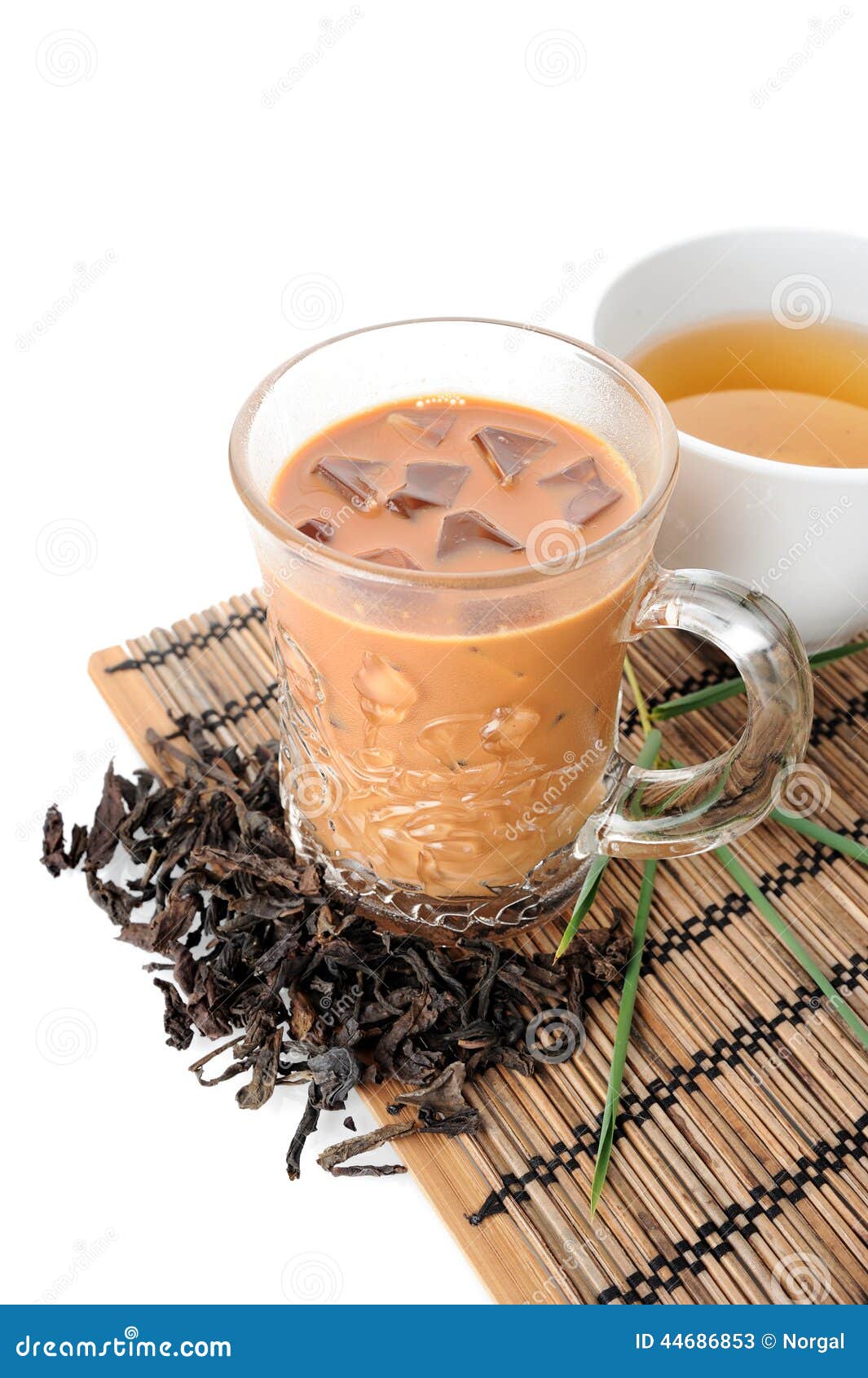 Iced milk tea stock image. Image of sugar, bamboo, food - 44686853